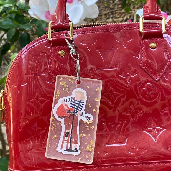 Accessories | Taylor Swift Red Tour Cartoon Gold Flakes Keychain Bag ...
